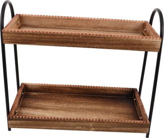 Garneck Stöckiges Holzregal Küchen Bad Organizer Stabil Vielseitig Einsetzbar Modernes Design Pflegeleicht Robust Kosmetik Gewürz Aufbewahrung Ablage Tray