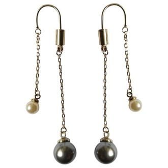 Dior Ultradior Faux Pearl Link Drop Earrings