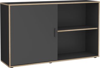 Möbelando Schiebetürenschrank >Elias 20< in Anthrazit-Eiche Dekor. Kante