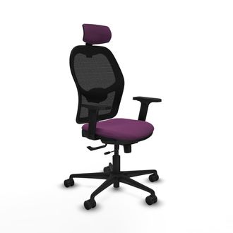 Piqueras y Crespo Ergonomischer Chorquera Stuhl mit 2D-Armlehnen, h&ouml;henverstellbarer Lendenwirbelst&uuml;tze und h&ouml;henverstellbarem Kopfteil und Neigungsverstellung. Ausgest