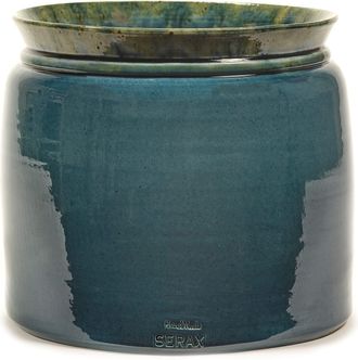 Serax Blumentopf Reactive Blue-Blau-Dunkelblau D 30 cm H 26 cm