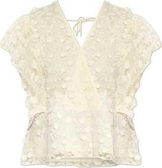Munthe Femme, Blouses et Chemises, Jaune, Taille: 38 FR Blaine Top