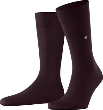 Burlington Herren Socken Lord M So Baumwolle gemustert 1 Paar, Rot Claret 8375 Brit Style, 40-46