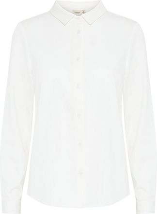 Fransa FRJUSTINA Damen Bluse Hemd Langarmbluse Kragen Knopfleiste Regular fit, Gr&ouml;&szlig;e:XXL, Farbe:Blanc de Blanc (114800)