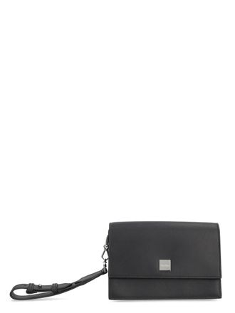 Max Mara Womens Leather Shoulder Bag Black