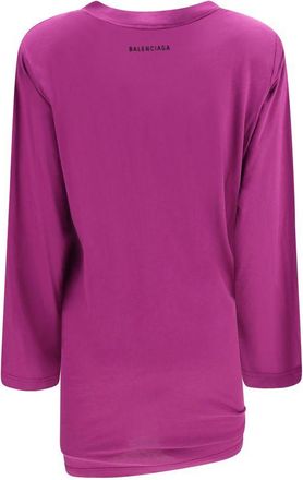 Balenciaga Asymmetric Cotton Shirt - Purple