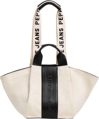 Pepe Jeans London Femme, Sacs, Beige, Taille: ONE Size Aria Merit Shopper