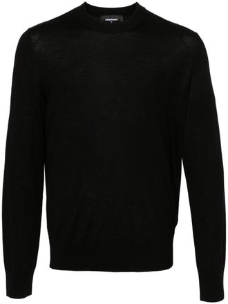 Dsquared2 pull en laine vierge à logo brodé - Noir