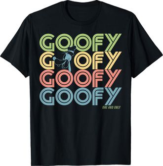 Disney Goofy Head Portrait Name Stack Graphic T-Shirt T-Shirt