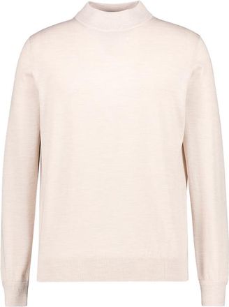 Baldessarini Herren Pullover beige Merinowolle unifarben
