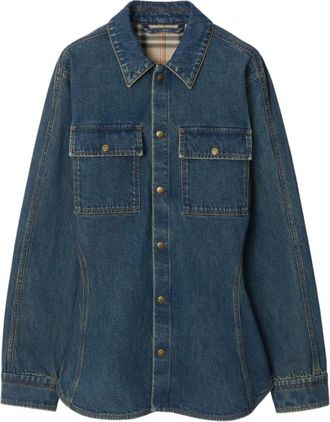 Burberry Femme, Blouses et Chemises, Bleu, Taille: 32 FR Shirt Burberry