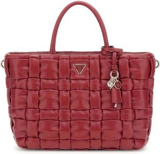Guess sac à main sac à épaule Marion Satchel Red rouge foncé