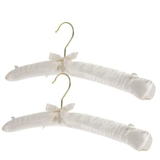 Cabilock 2st&uuml;cke Gepolsterte Kleiderb&uuml;gel F&uuml;r Hochzeitskleider Robuste B&uuml;gel Mit Rutschfesten Kn&ouml;pfen Mantelb&uuml;gel F&uuml;r Haushalt