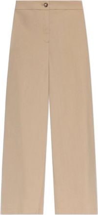 Emporio Armani Femme, Pantalons, Brun, Taille: 34 FR Pantalon &agrave; jambes larges