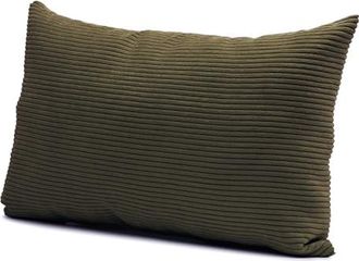 Gözze Kissen Capri, Dekokissen in Feincord-Optik, Weiches Sofakissen mit Füllung, 100% Polyester, 30 x 50 cm - Dunkelgrün
