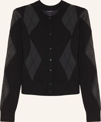 AllSaints Allsaints Strickjacke Bern Im Materialmix schwarz
