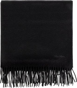 Max Mara &Eacute;charpe en cachemire &agrave; franges - Femme - Accessoires - Noir - Taille: ONE Size