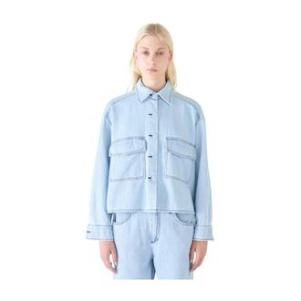 Shaft Femme, Blouses et Chemises, Bleu, Taille: 40 FR Giacca Perlage Regular