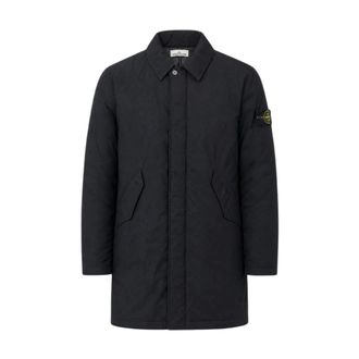 Stone Island Homme, Manteaux, Noir, Taille: XL Manteau Long 7100002 0029 Noirmicro Reps