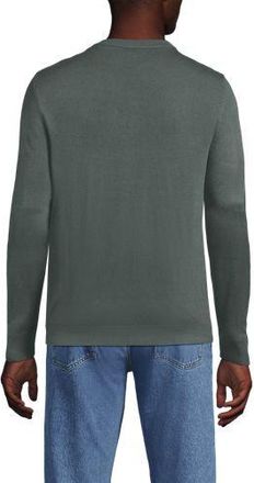Lands End CashTouch Feinstrick-Pullover, Herren, Gr&ouml;&szlig;e:56-58 regular, Gr&uuml;n, Polyester, by Lands End