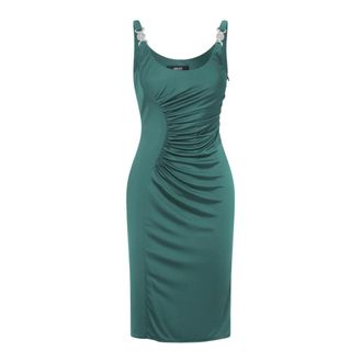 Versace Viskose-Jersey Midikleid - - Dresses - Damen - Gr&uuml;n - M