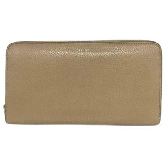 Celine Pre-owned Cuir petite-maroquinerie - Femme - Pre-owned - Beige - Taille: ONE Size