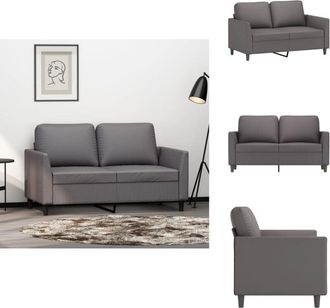 vidaXL 2-Sitzer-Sofa Grau 120 cm Kunstleder - Couch - 2-Sitzer Sofa - Wohnlandschaft - Ledercouch - Grau Sofa