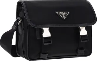 Prada Mens Shoulder Bag Nero Polyamide