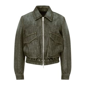 Nine In The Morning Femme, Vestes, Vert, Taille: 38 FR Veste Bomber Janet