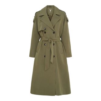 Notyz Notyz, Femme, Manteaux, Vert, Taille: 42 FR Trench-coat Classique