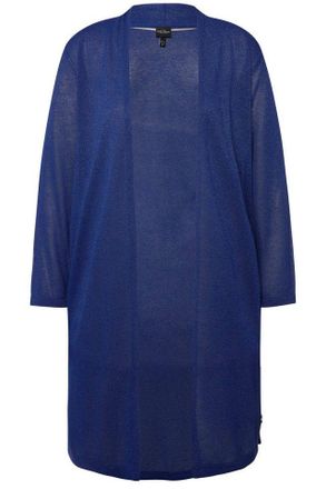 Ulla Popken Langjacke Long-Strickjacke Glitzer Stehkragen V-Ausschnitt