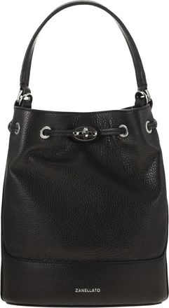 Zanellato Beuteltaschen - Monda - Leather Bucket Bag - Gr. unisize - in Schwarz - f&uuml;r Damen
