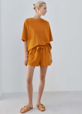 Mango Pull en coton bouclette orange - Femme - S - MANGO