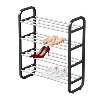 Generic Freistehender Schuhschrank: Vielseitige Aufbewahrungsl&ouml;sung f&uuml;r Schuhe mit 4 Schichten, f&uuml;r Eingangsbereich oder Garage, Schuhschrank, hoher Flur und 