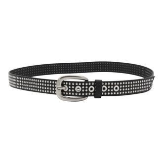 Golden Goose G&uuml;rtel - Edgy Black Belt With Silver Studs - Gr. 100 - in Schwarz - f&uuml;r Damen