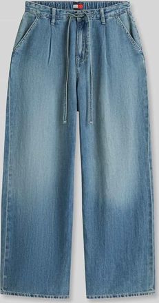 Tommy Jeans Wide Leg Hose aus Baumwoll-Leinen-Mix