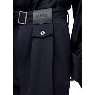 Loewe Pantalon d&eacute;contract&eacute;e en coton et soie