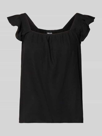 Pieces Regular Fit Blusentop aus Baumwoll-Leinen-Mix Modell PIA