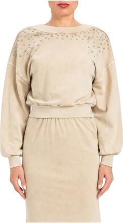 Twinset Femme, Sweatshirts et sweats &agrave; capuche, Beige, Taille: 38 FR SweaT-shirts & SweaT-shirts &agrave; capuche