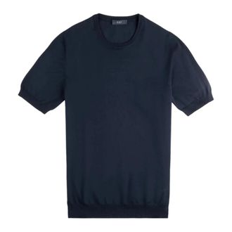 Fay Kurz&auml;rmeliges T-Shirt - - Knitwear - Herren - Blau - XL