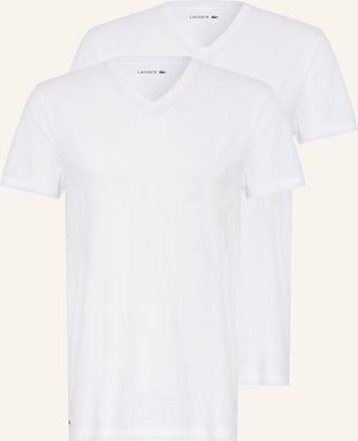 Lacoste 2er-Pack V-Unterhemden weiss