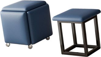 Generic Platzsparende Nesthocker im 5er-Set, stapelbare Mehrzweckhocker, for kleine Wohnungen, Klassenzimmer, Garten, B&uuml;ro, Balkon(Color 3,45x45cm)