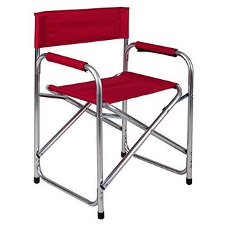 Dmora Klappbarer Campingstuhl aus Aluminium und Stoff, rote Farbe, offen: 59 x 48 x h78 cm