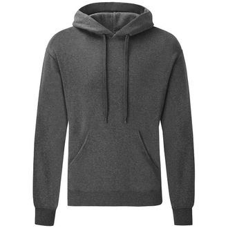 Fruit Of The Loom Fruit of the Loom Erwachsene Unisex Classic Sweatshirt mit Kapuze (Dunkelgrau)