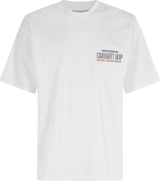 Carhartt Work in Progress Homme, Tops, Blanc, Taille: S Arcan T-shirt Blanc avec Logo