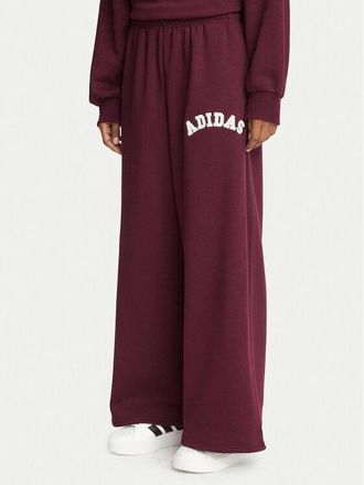 adidas Jogginghose Adidas Damskie 3-Stripes KU0332 Dunkelrot Loose Fit