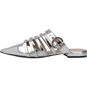 Pinko Silber Spiegel Finish Offene Zehen Mules - - Shoes - Damen - Grau - 38 EU