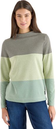 Cecil Colorblock Jacquard Shirt raw Khaki XXL