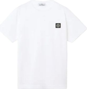 Stone Island Homme, Tops, Blanc, Taille: XL T-Chemises