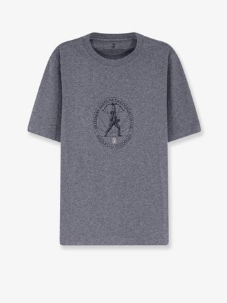 Brunello Cucinelli Cotton T-shirt with front print - BRUNELLO CUCINELLI - gender_Man